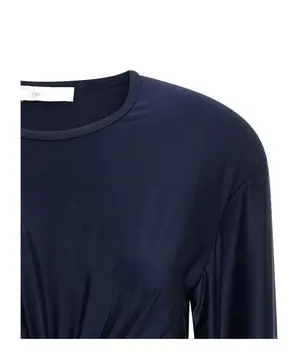 Rabanne Long Sleeve Round Neck Top With Piercing Detail