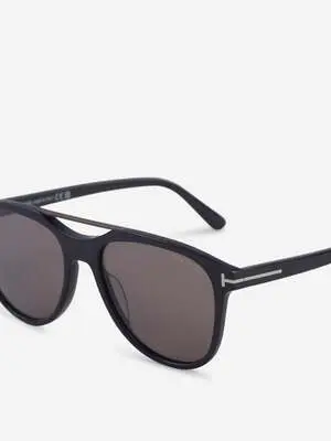 TOM FORD Aviator Sunglasses With Logo Detail - Gray