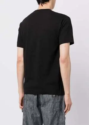 Play Comme Des Garcon X Invader Logo-patch Cotton T-shirt