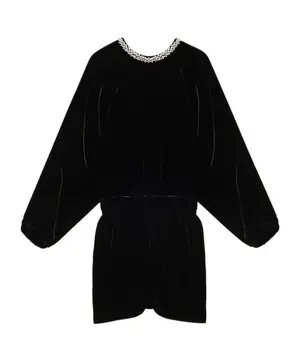 Isabel Marant Étoile Beniga Dress With Embellished Neckline - Black