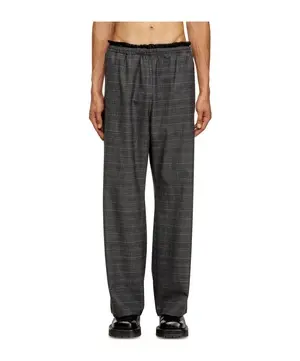 DIESEL® Plaid Regular Fit Drawstring Waist Trousers