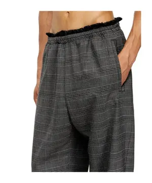 DIESEL® Plaid Regular Fit Drawstring Waist Trousers