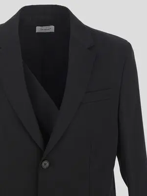 Off-White Single-breasted Long-sleeved Blazer