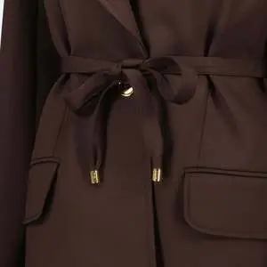 PATOU Single-breasted Belted Jacket With Notched Lapels