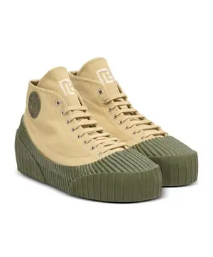 Balmain Riff High Top Canvas Sneakers