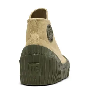 Balmain Riff High Top Canvas Sneakers