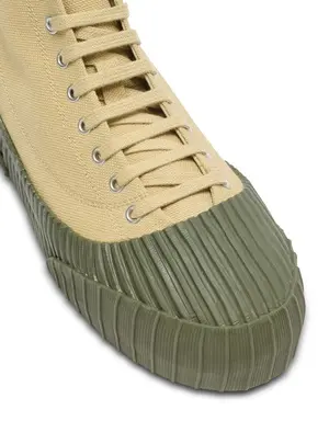 Balmain Riff High Top Canvas Sneakers