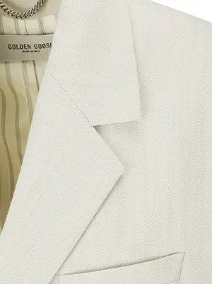 GOLDEN GOOSE Single Breasted Vest - White