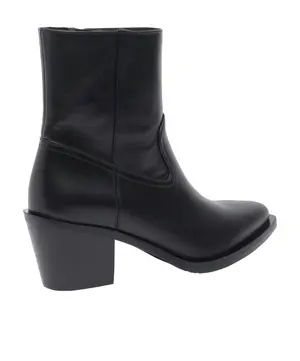 STUART WEITZMAN Tate Pointed Toe Zip Up Block Heel Bootie