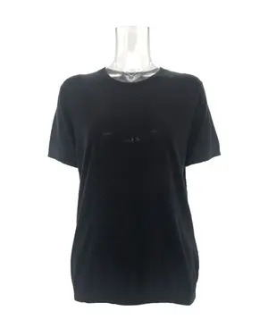 Max Mara Short Sleeve Crew Neck Sweater - Black
