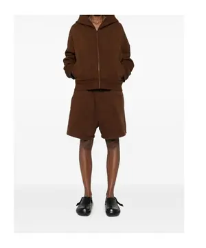 ENTIRE STUDIOS Zip Through Hooded Sweatshirt - Brown