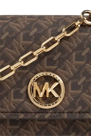 Michael Kors Delancey Monogram Shoulder Bag - Black