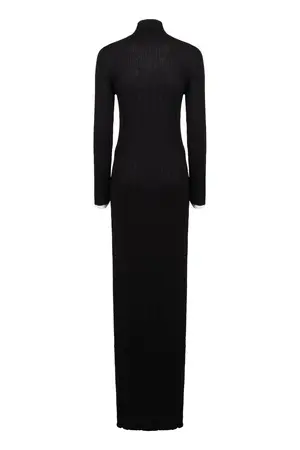 Giuseppe Di Morabito Ribbed Knit Long Dress With Brooch Detail