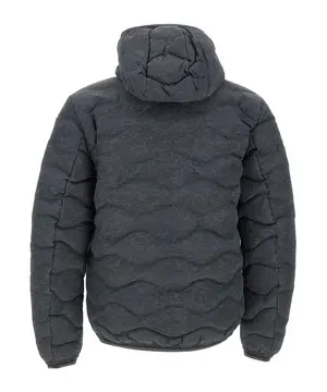 BLAUER. Waxed Down Jacket With Hood - Black