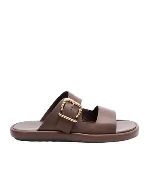 TOD'S Double Strap Slides With Side Buckles