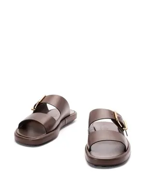 TOD'S Double Strap Slides With Side Buckles