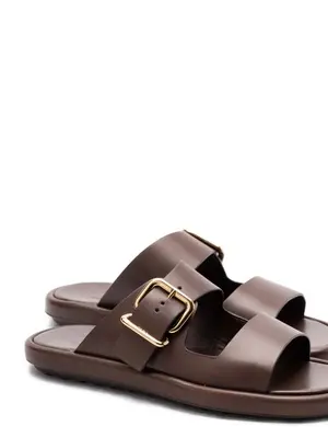 TOD'S Double Strap Slides With Side Buckles