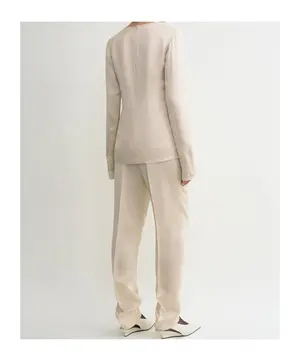 TOTEME Satin Long Sleeve Top