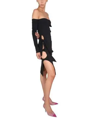 ROTATE BY BIRGER CHRISTENSEN Off-the-shoulder Dress With Cut-out Details And Bow Accents