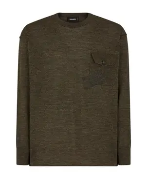 Dsquared2 Flap Pocket Crew Neck Jumper