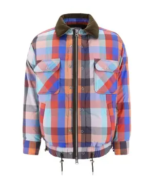 Sacai Checked Down Jacket - Multicolor