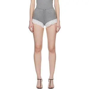 Vetements Lace Trimmed Drawstring Shorts