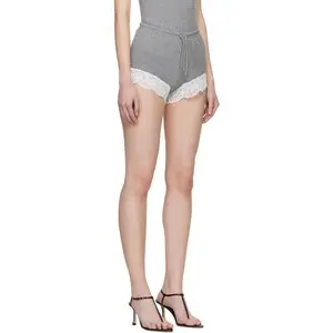 Vetements Lace Trimmed Drawstring Shorts