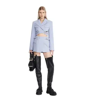 DION LEE Wool Belt Loop Skirt