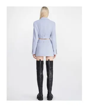 DION LEE Wool Belt Loop Skirt