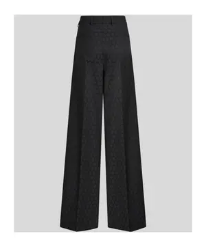 Etro Pattern-jacquard Wide-leg Trousers - Black