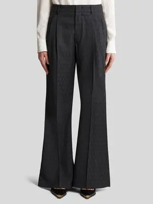 Etro Pattern-jacquard Wide-leg Trousers