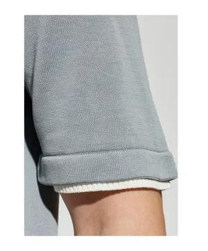 Eleventy Short Sleeved Crewneck Knitted Top - Grey