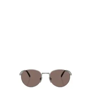 Prada Oval Frame Sunglasses - Brown