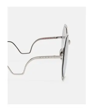 Marni Kamiora Mine Silver Tone Octagonal Sunglasses