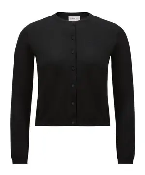 Moncler Embroidered Logo Button-up Cardigan