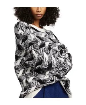 Missoni Geometric Knit Crewneck Jumper - Black