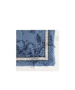 FERRAGAMO Pattern Scarf - Blue