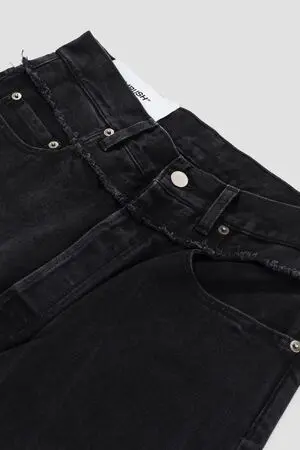 AMBUSH Straight Leg High-rise Jeans - Black