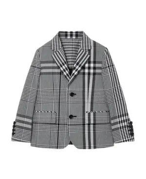 Burberry Single-breasted Checked Blazer