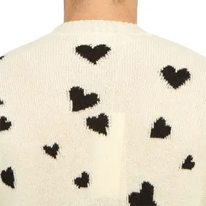 Marni Long-sleeved Heart Patterned Knit Sweater