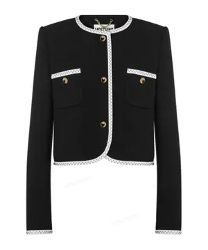 Moschino Long-sleeved Casual Jacket With Button Cuffs - Black