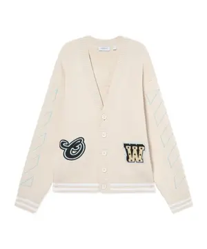 Off-white Long Sleeve Cardigans For Men