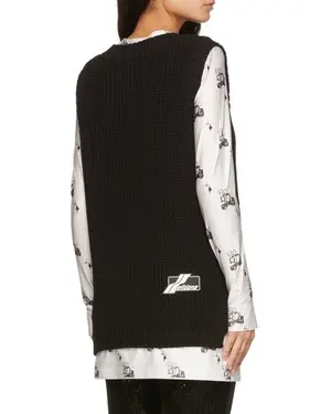 We11Done Ribbed Knitted Vest