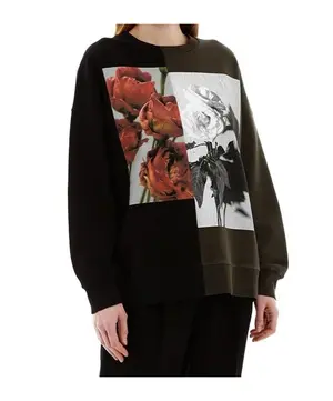 Alexander McQueen Rose Printed Sweatshirt