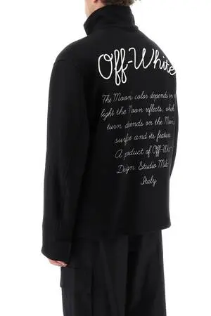 Off-White Graphic Printed High Neck Jacket