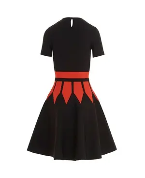 Alexander McQueen Short Sleeve Umbrella Dress