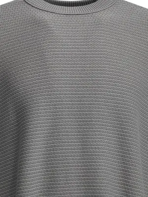 Stone Island Crewneck Jumper With Ribbed Trim - Grey