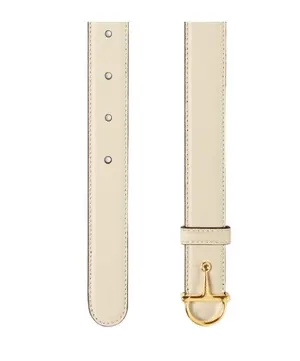 Gucci Thin Belt With Half-horsebit Buckle - Black