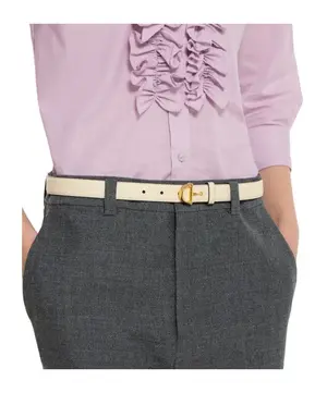 Gucci Thin Belt With Half-horsebit Buckle - Black