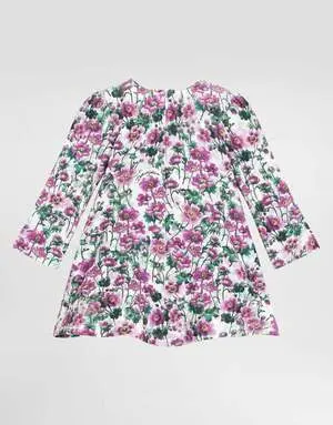 Dolce & Gabbana Floral Print Smocked Dress With Matching Briefs
